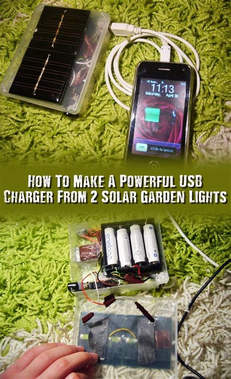 How To Make A Powerful Usb Charger From Solar Garden Lights Diy Solar