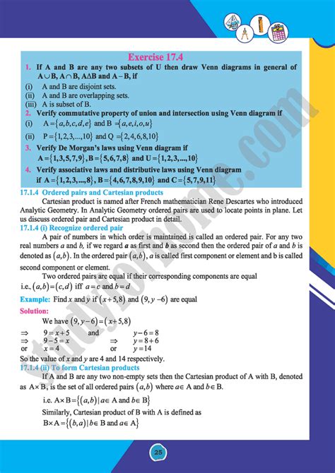 Sets And Functions Unit 17 Maths 10th Text Book