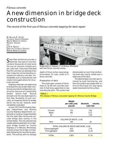 A New Dimension In Bridge Deck Construction Pdf Concrete