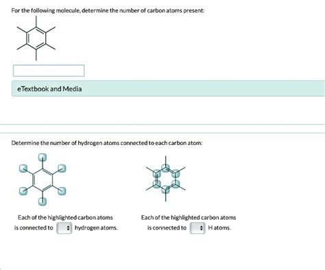 Solved For The Following Molecule Determine The Number Of Carbon