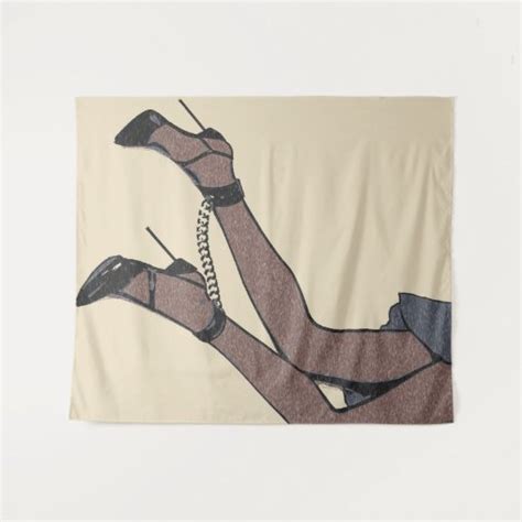 Perfectly Bound Slim Girl In High Heels And Skirt Tapestry Zazzle