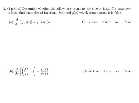 Solved Points Determine Whether The Following Chegg