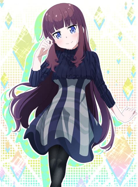 Safebooru 1girl Bangs Black Legwear Blue Dress Blue Eyes Blunt Bangs
