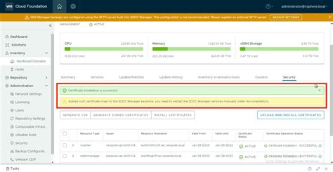 Powervcf Install Signed Certificates On Each Component Managed By Sddc Manager Part 5 My