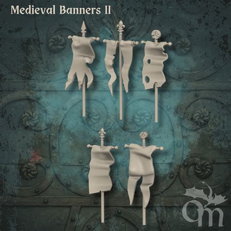 3d Printable Medieval Banners Ii By Olaf Miniatures Bits