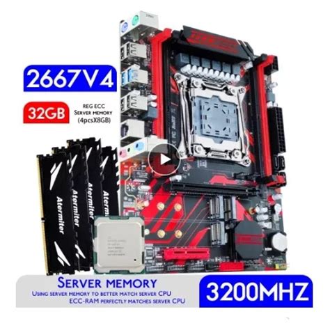 Kit Placa Mãe X99 Xeon E5 2667 V4 32gb Ddr4 Frete Grátis