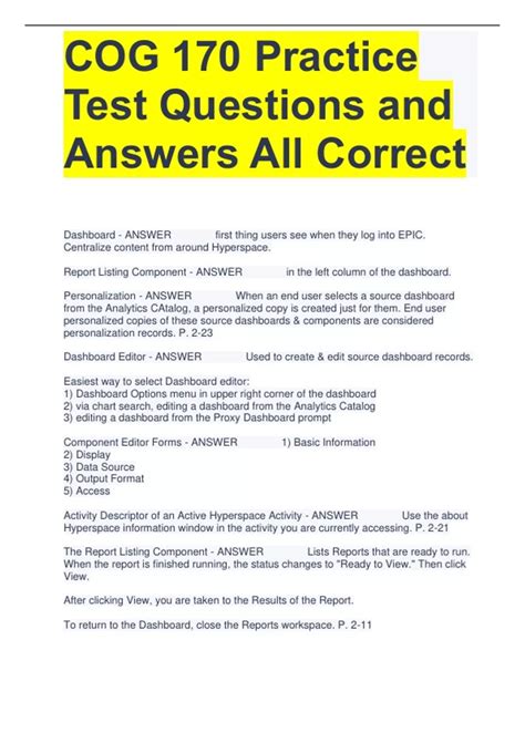 COG Practice Test Questions And Answers All Correct COG Practic Stuvia UK