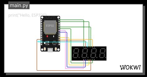 4 Segment Wokwi Esp32 Stm32 Arduino Simulator