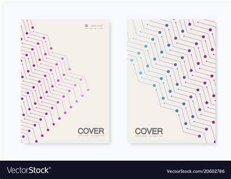 Brochure Cover Pattern Repeating Geometric Vector Image
