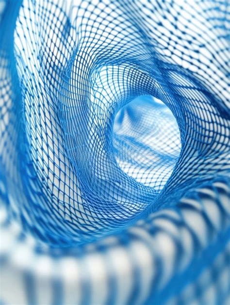 A Captivating Abstract Visual Of Intertwining Blue And White Lines That Create An Immersive 3d