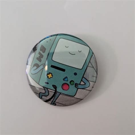 Adventure Time Bmo Button Pin 44mm Depop