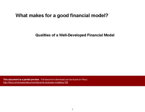 Dynamic Business Modeling PPT Slide Deck