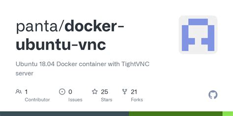 Github Pantadocker Ubuntu Vnc Ubuntu 1804 Docker Container With