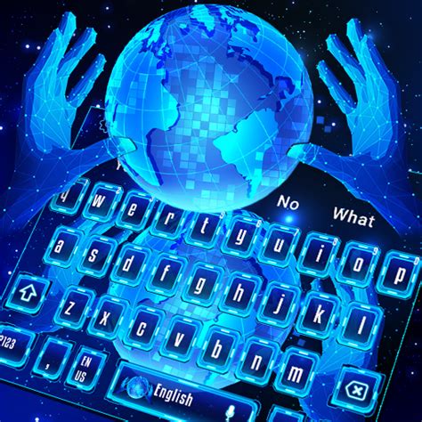 Simple Blue Hi Tech Keyboard Theme