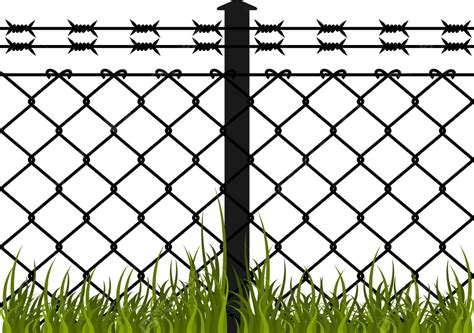Wire Fence With Barbed Wires Natural Barrier Danger Vector Natural