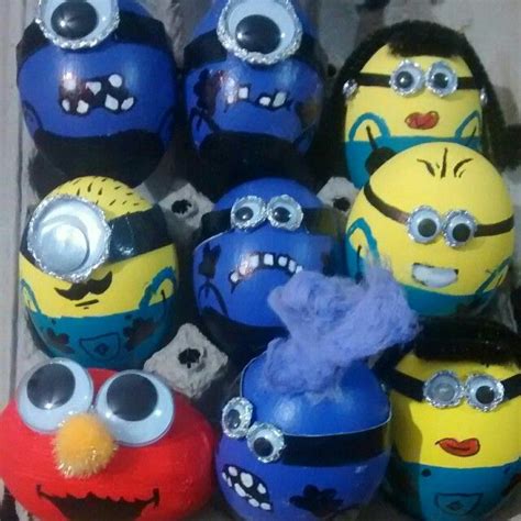 Easter Eggs Minions And Elmo Nos Quedaron Increeee Cascarones De
