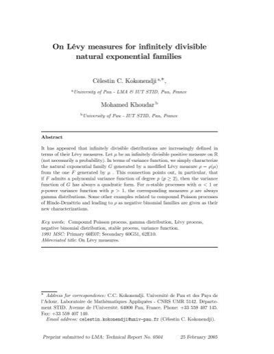 On Lévy Measures For Infinitely Divisible Natural Exponential Families