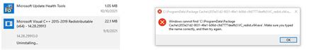 Uninstall Microsoft Visual C 2015 2019 Microsoft Qanda