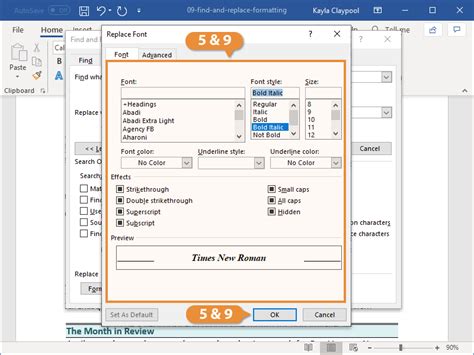 Word Find And Replace Formatting CustomGuide