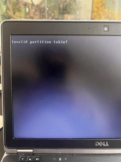 Invalid Partition Table Rpchelp