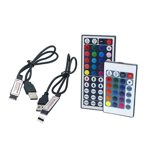 Mini Rgb Led Controller With Usb Port 24 44 5v Ir Remote For 3528 5050