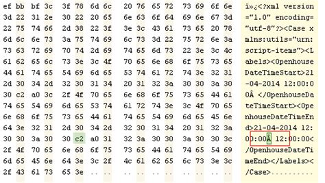 c odd symbol when using xslcompiledtransform stack overflow