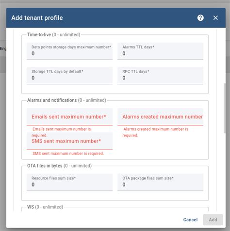 Bug Tenant Profile Text Of Fields Or Errors Does Not Fit · Issue 8596 · Thingsboard