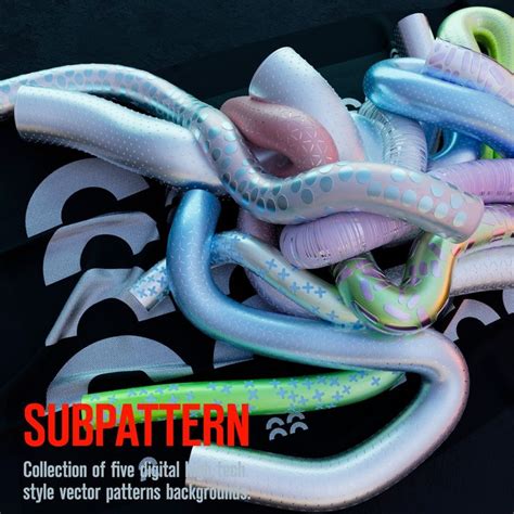 20 Vector Data Patterns Futuristic Patterns For Print Fabric And