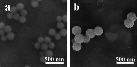 SEM Images Of A SiO And B ST Composite Spheres Download Scientific Diagram