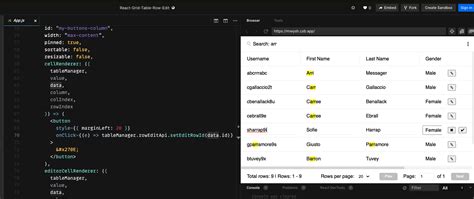 Edit Row Searched · Issue 93 · Nadavshaarreact Grid Table · Github