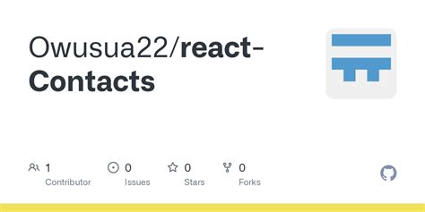 Github Owusua22 React Contacts