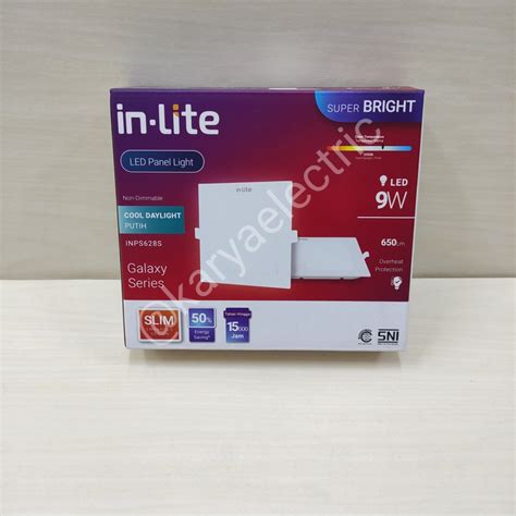 Jual LAMPU DOWNLIGHT LED PANEL INBOW IN LITE IN LITE 9WATT 9W KOTAK INPS628S Shopee Indonesia