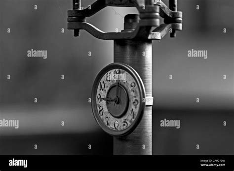 Clock On A Steam Engine Stock Photo Alamy