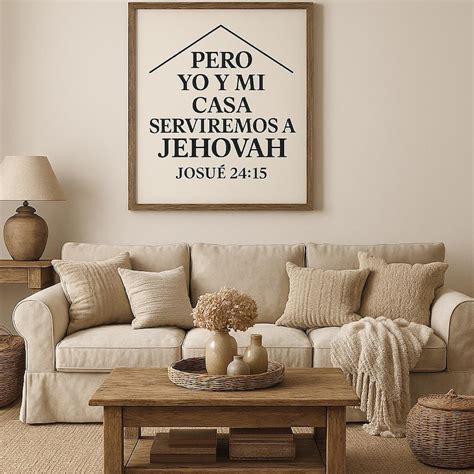 Bible Verse Wall Art Joshua 2415 In Spanish Pero Yo Y Mi Casa