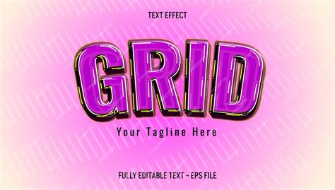 Premium Vector Grid Text Effect