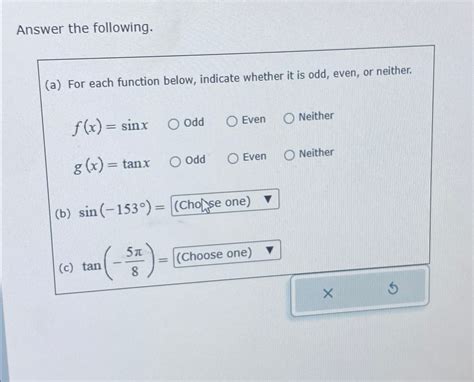 solved answer the following a ﻿for each function below