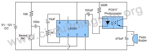 Sound Activated Alarm Circuit Using Lm386 Audio Amplifier Ic Artofit