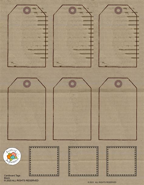Cardboard Tags Black Frame Lasting Impressions For Paper
