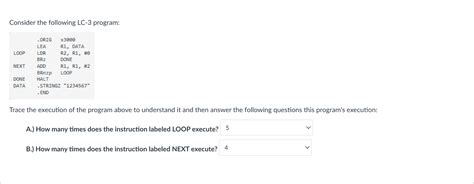 Solved Consider The Following LC Program Trace The Chegg Com