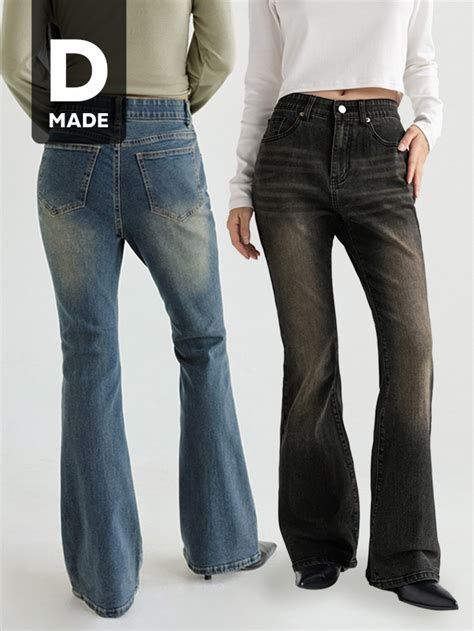 당당걸 [2천장돌파][made] 빅사이즈 M 4xl 애플힙 2기장[미디 롱] 슬림 워싱 히든 밴딩 부츠컷 스판 데님 팬츠 청바지