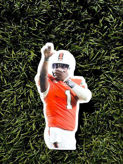 Miami Hurricanes Cam Ward Celebration Sticker Etsy