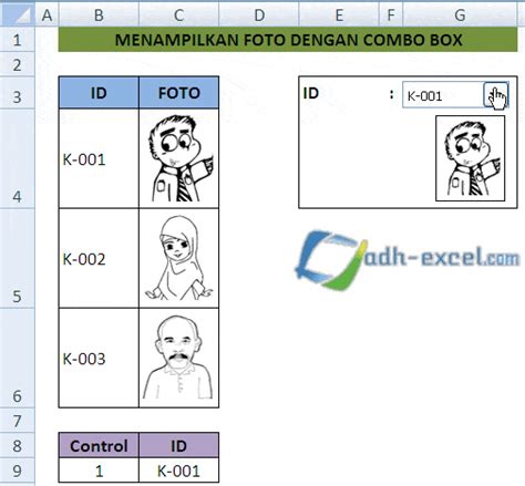 Menampilkan Foto Dengan Combo Box Dalam Excel Adh Excelcom Tutorial