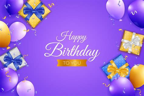 Happy Birthday Background Design With Realistic Balloons 5724136 Vector
