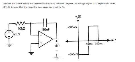 Solved Consider The Circuit Below And Assume Ideal Op Chegg