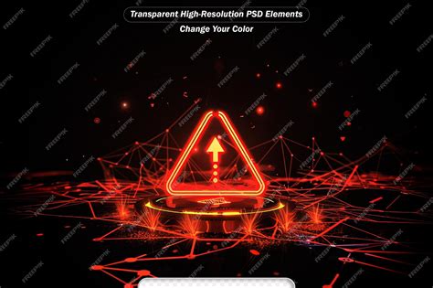 Premium Psd Hacking Concept Attention Warning Attacker Alert Sign