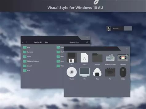 Theme Ades Gray Green For Windows 10 Download On