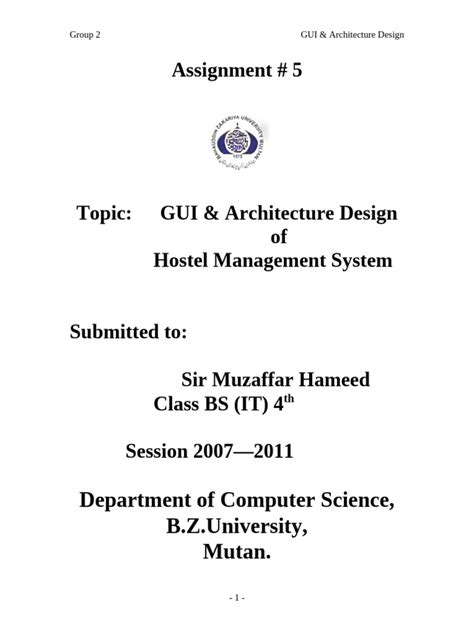 Gui And Architecture Design Of By G A 2 Pdf
