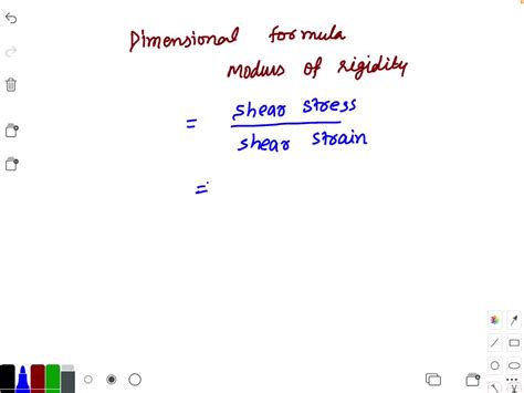 SOLVED Dimensional Formula For Modulus Of Rigidity Is A M L T B M L T C