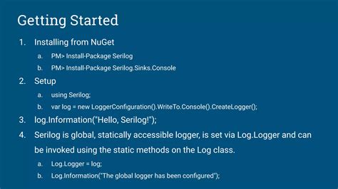 Structured And Centralized Logging With Serilog Ppt
