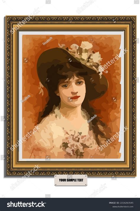 Portrait Young Woman Fine Art Beautiful Stock Vector Royalty Free